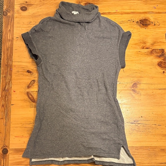 James Perse | Tops | James Perse Charcoal Cowl Neck Tee | Poshmark